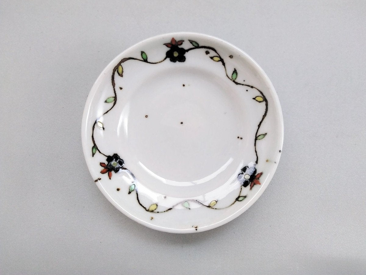 Colored flower algae 3-inch plate [Hidemasa Miyake]